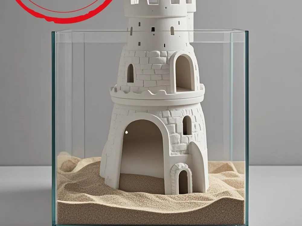 Multifunctional small pet castle hideaway, suitable for hamsters and ...