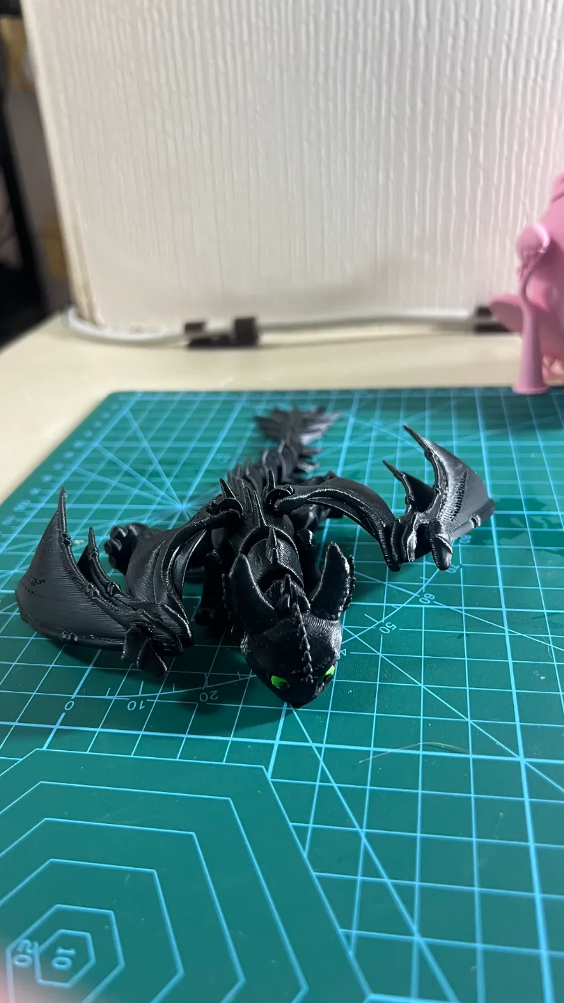 Night Fury Toothless -Fully Articulated (No AMS required) by powerMan MakerWorld: Download Free ...