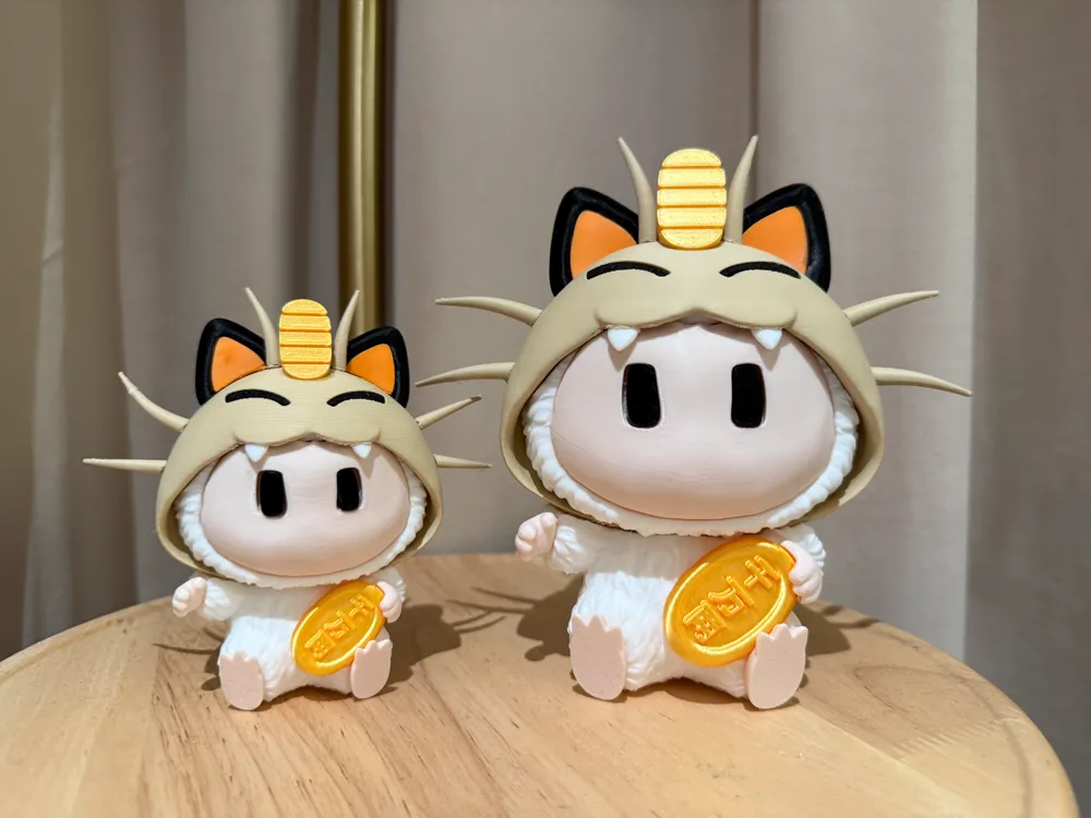 Multipart Maneki-neko Meowth Figurine Cosplay Costume (No AMS Required ...