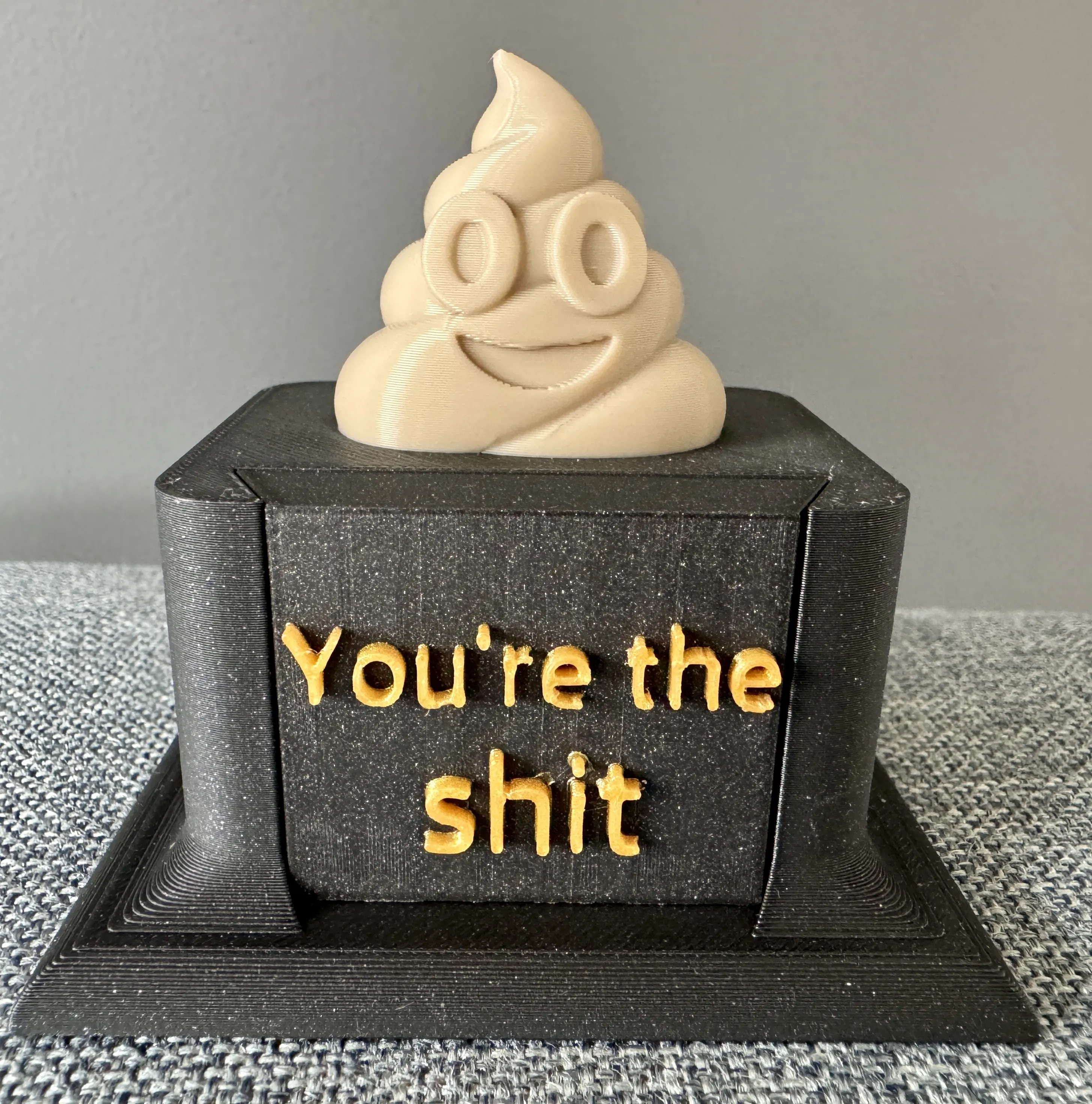 Smiling poop - 1.5g with key-chain. Fast print! - Free 3D Print Model ...