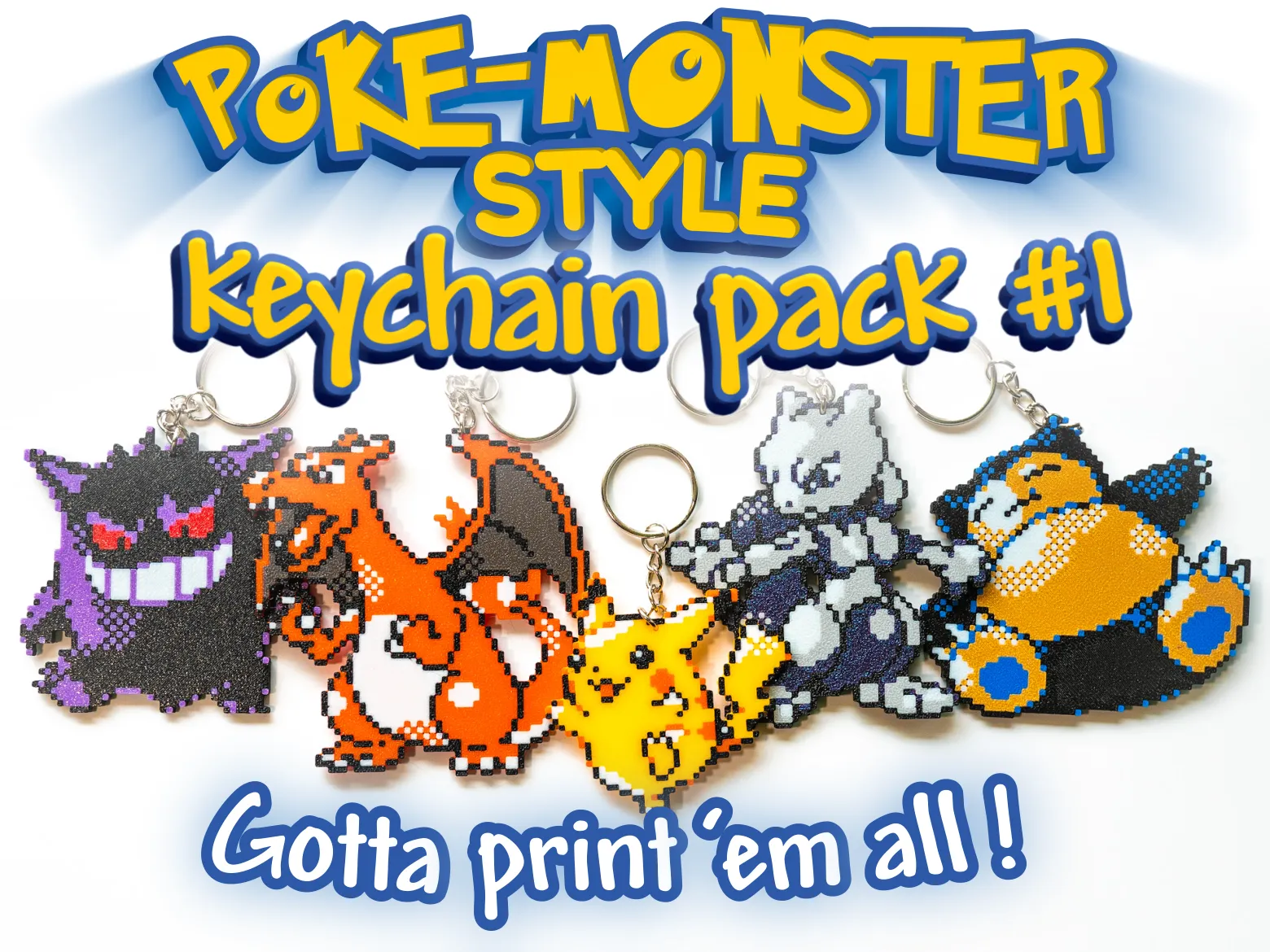 Pack de llaveros de Pokémon #29 - Dialga, Palkia - Modelo de impresión ...