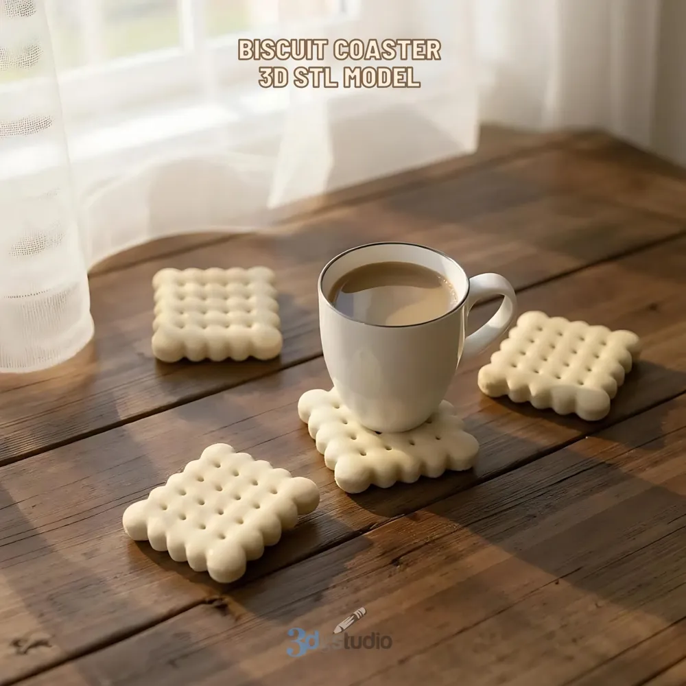 Biscuit Coaster by 3Dgs Studio MakerWorld: Download Free 3D Models