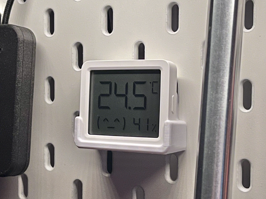 Xiaomi Temperature and Humidity Meter 3 mini IKEA pegboard stand with ...