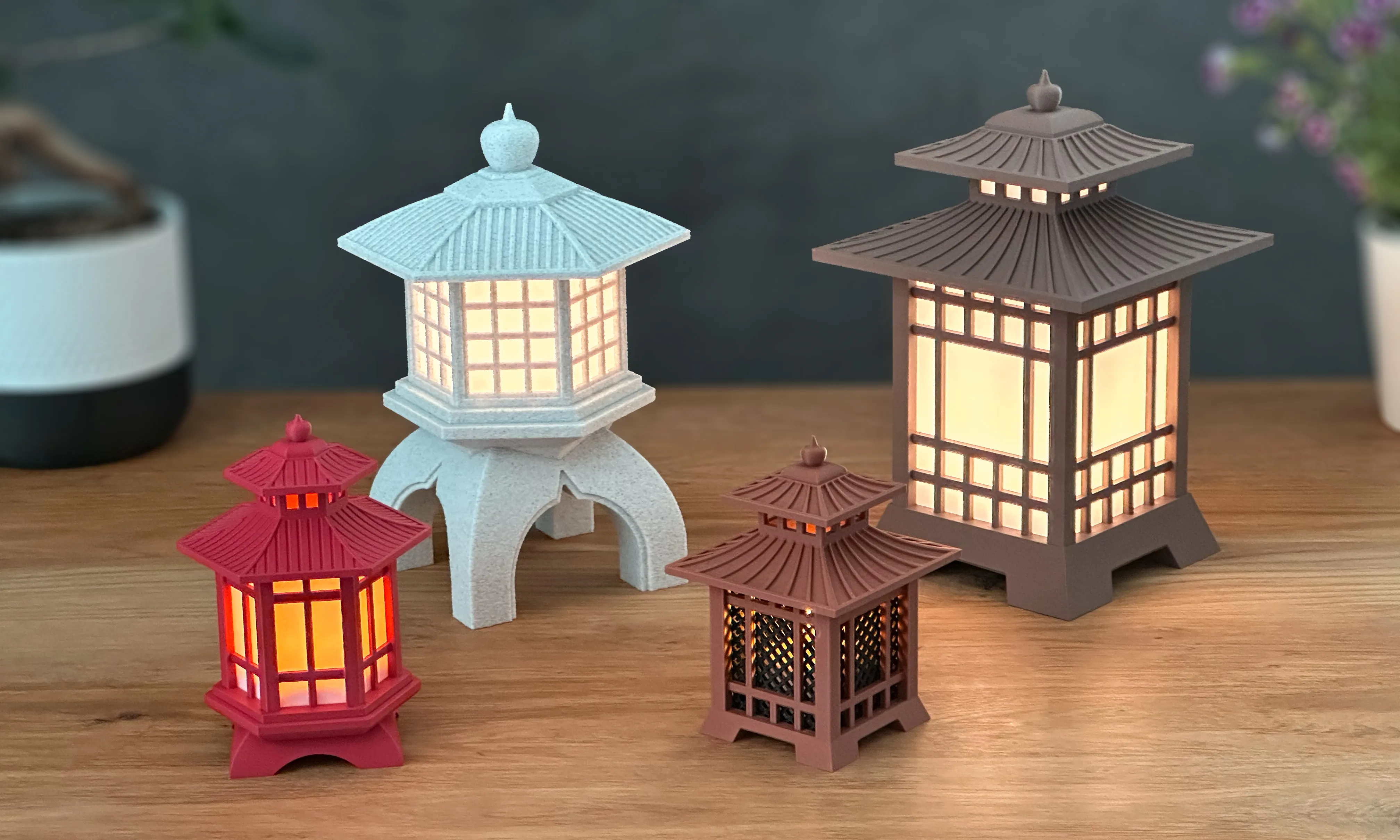 Japanese Tōrō Lantern LED Lamp by Maxx Design MakerWorld: Download Free 3D Models