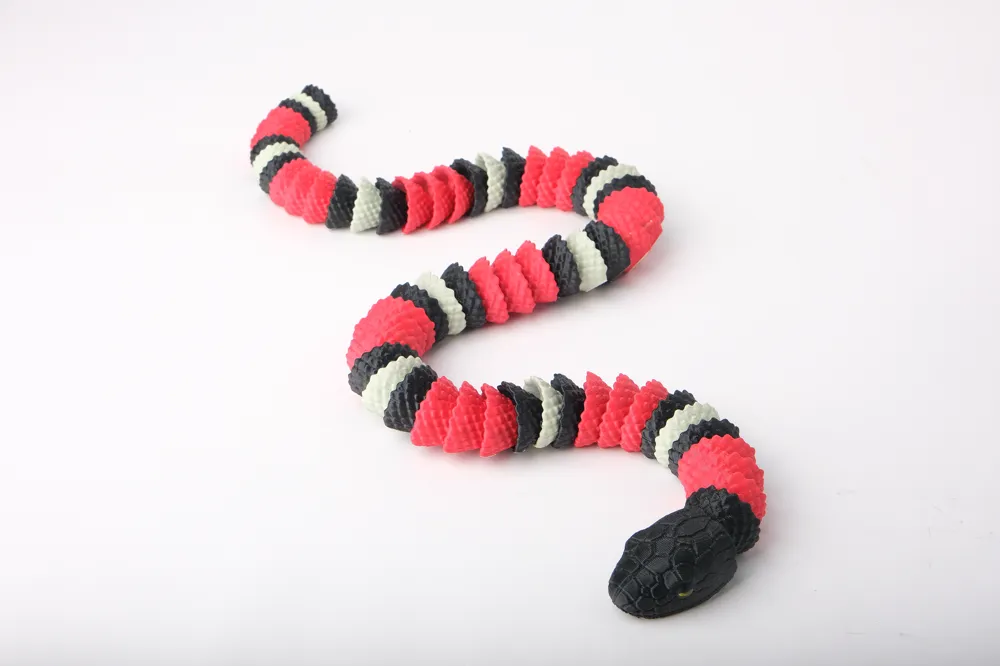 Coral Coil Snake – Articulated Flexi Toy - Free 3D Print Model - MakerWorld