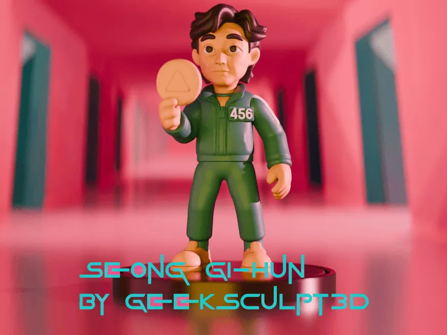 Squid Game Inspired Seong Gi-hun Figurine by GeekSculpt3D MakerWorld ...