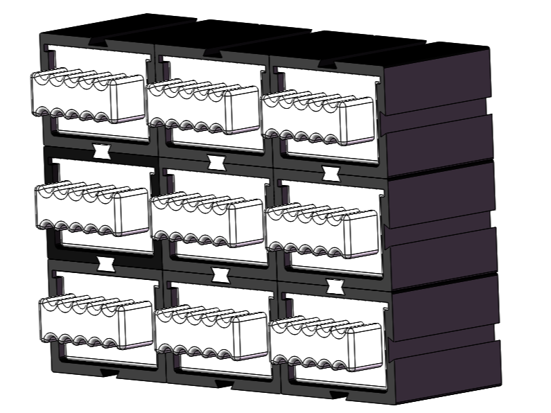 Modular Storage Box (Stackable to create a wall) by user_2505716711 ...