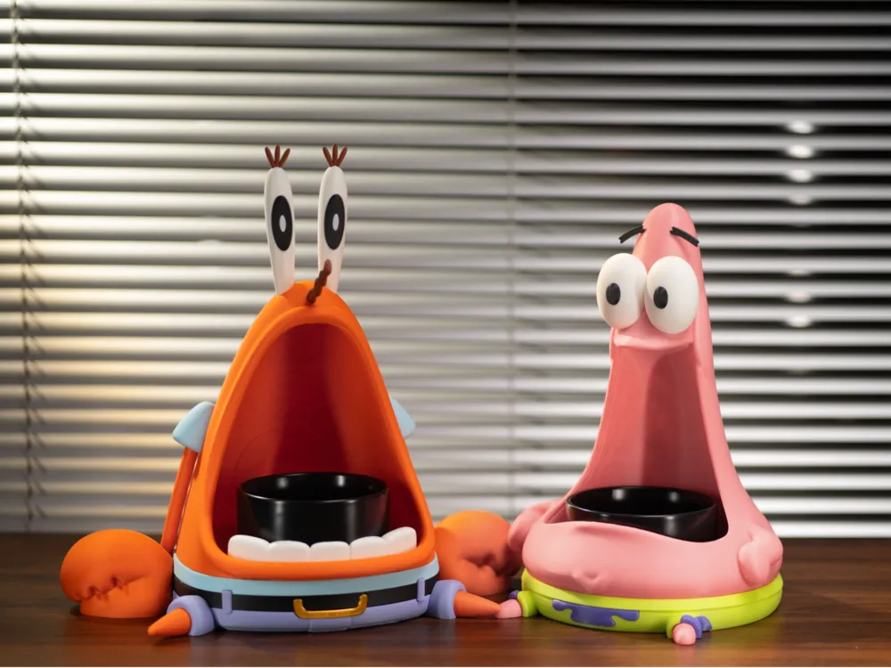 SpongeBob and Patrick Pet Bowl Holder by Ikeda MakerWorld: Download ...