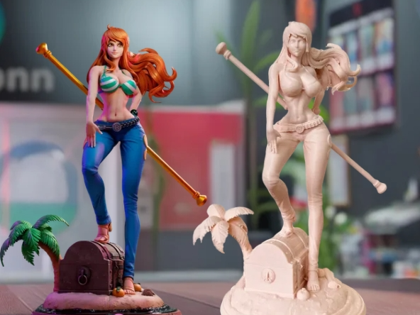 Versión patria de One Piece - Nami: Figura de colección exquisita por 蚂蚁魔卡 MakerWorld: Descarga ...