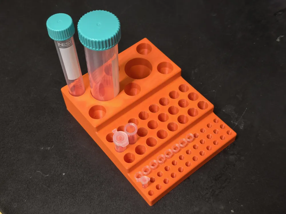 Laboratory centrifuge tube rack (supports 0.2mL PCR tubes, 1.5mL, 2mL ...
