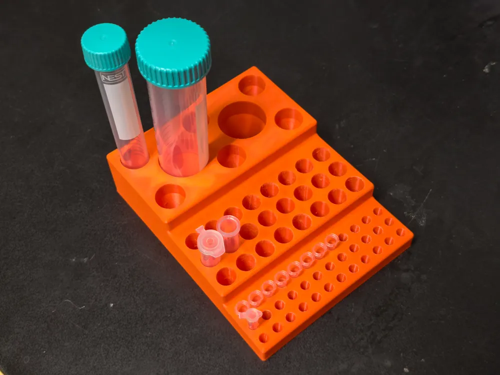 Laboratory centrifuge tube rack (supports 0.2mL PCR tubes, 1.5mL, 2mL ...