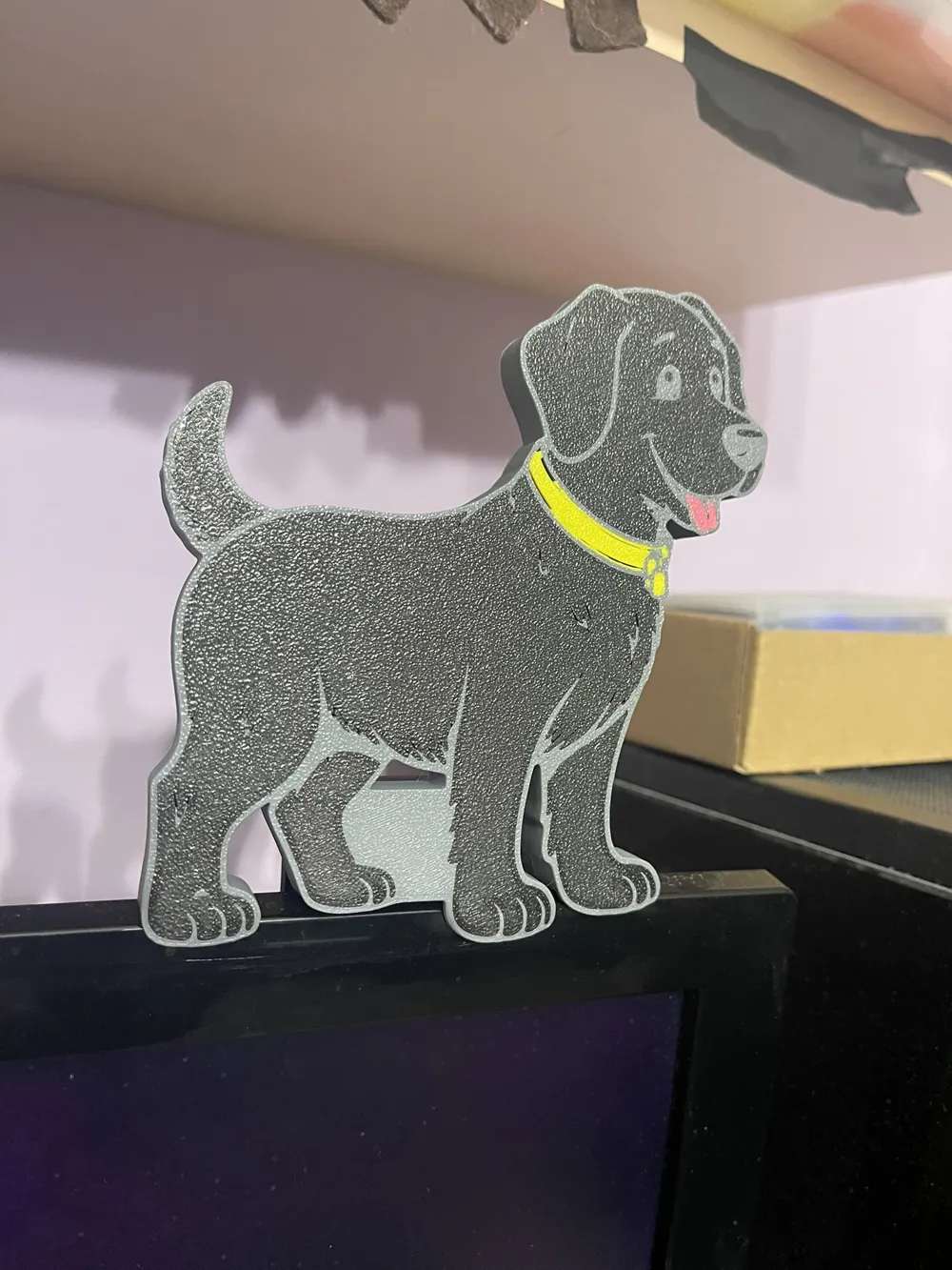 Cartoon Black Labrador Monitor Buddy (3 variants) by ideat0m MakerWorld ...