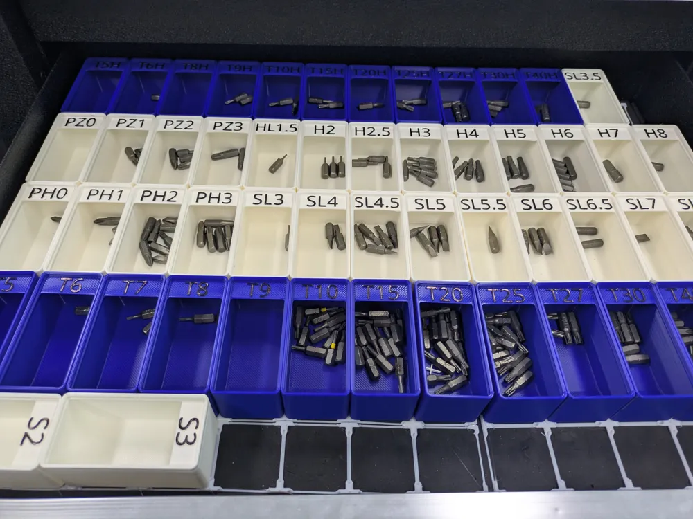 1x2 bit bin labled by wazz95 MakerWorld: Download Free 3D Models