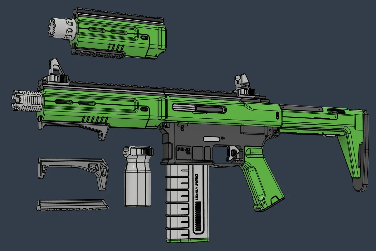 Arca Ignis Rifle - Modular Waterpistol Kit - Free 3D Print Model ...