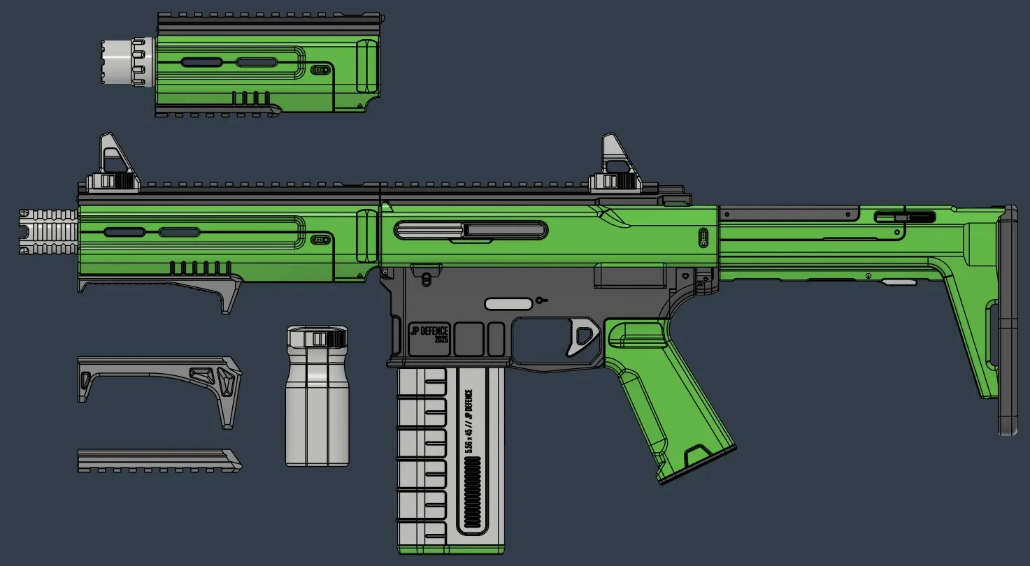 Arca Ignis Rifle - Modular Waterpistol Kit - Free 3D Print Model ...
