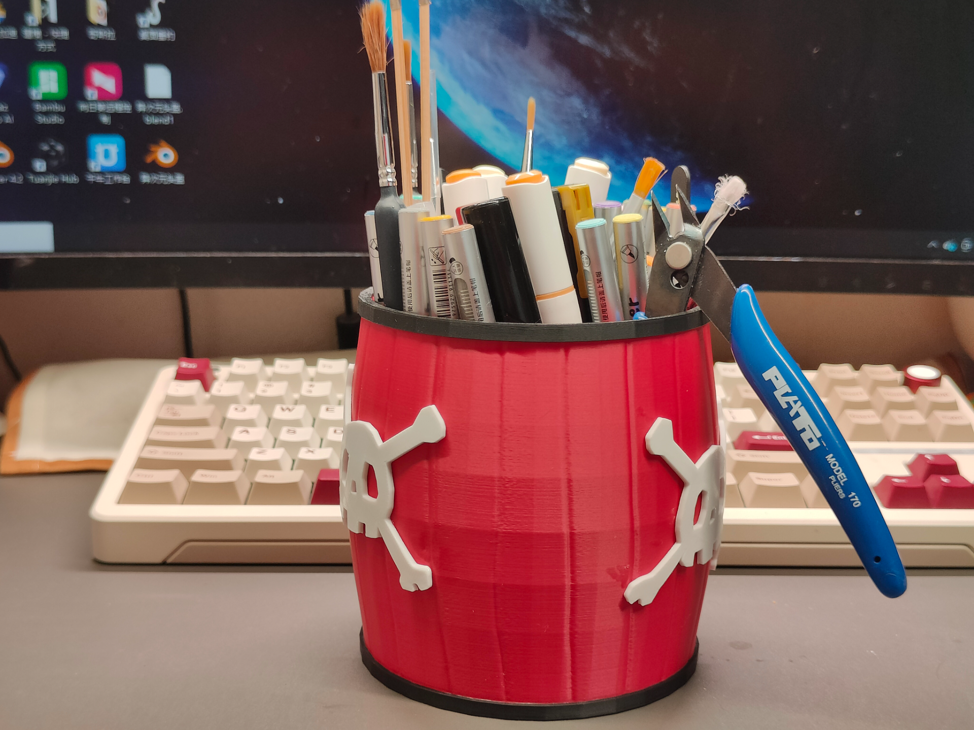 The Legend of Zelda Bomb Barrel Large Pen Holder by user_2356328799 ...