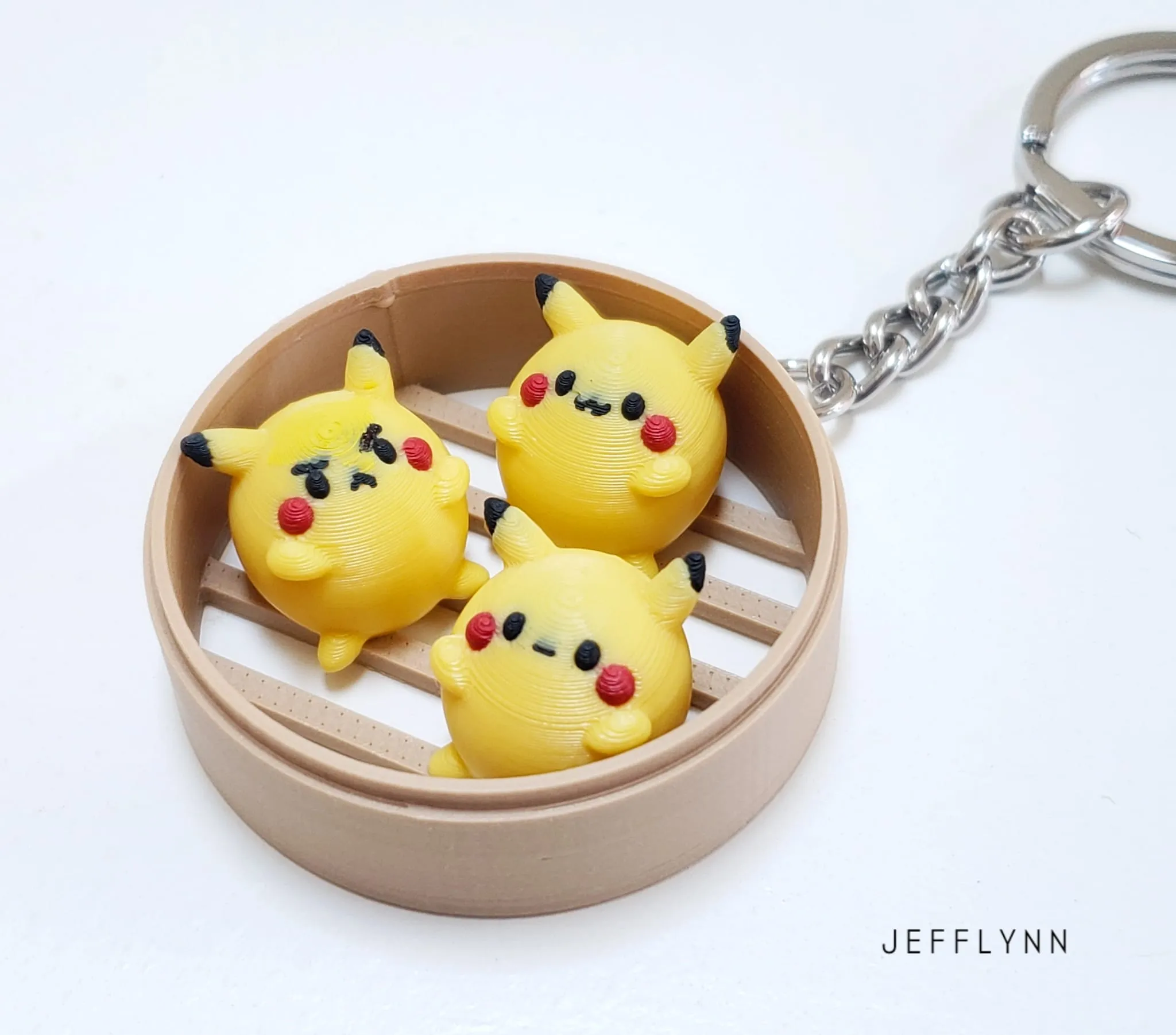 Jigglypuff Pokemon Bun Fidget Keychain (Dim Sum) - Free 3D Print Model ...