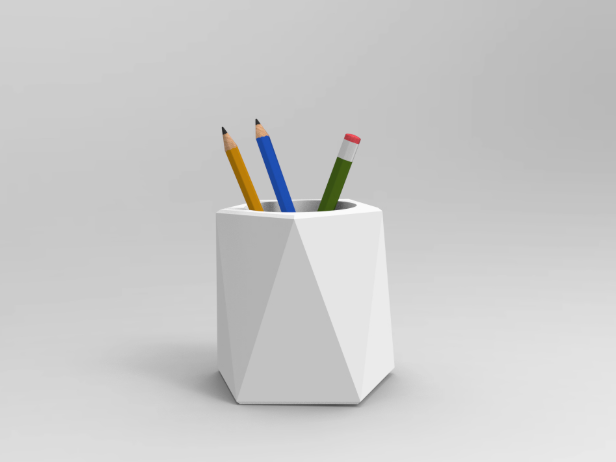 Pen Holder, Pentagon Shape by Miao Jiabo MakerWorld: Download Free 3D ...