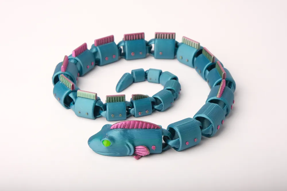 Articulated Eel Flexi Toy - Free 3D Print Model - MakerWorld