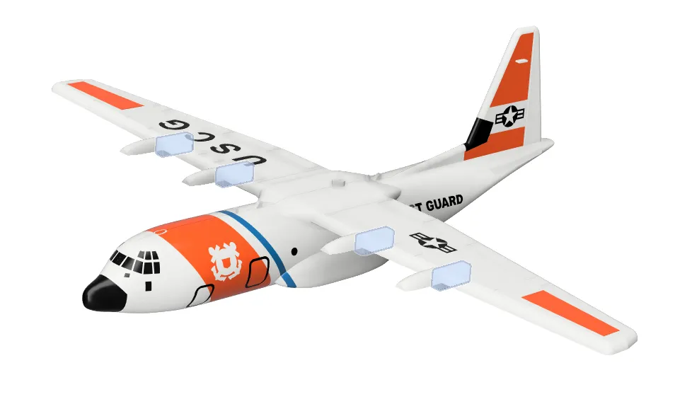 HC-130 USCG Plane Kit Card - Free 3D Print Model - MakerWorld