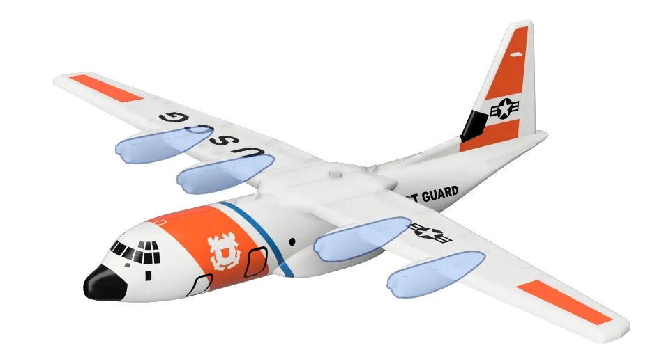 HC-130 USCG Plane Kit Card - Free 3D Print Model - MakerWorld