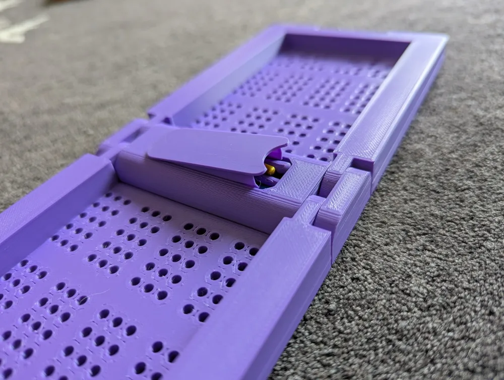 Pegs and storage cap for folding cribbage board - Free 3D Print Model ...