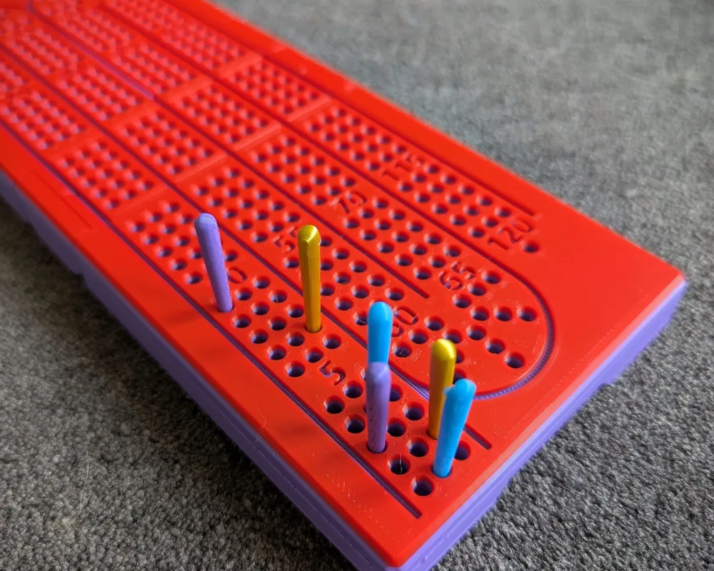 Pegs and storage cap for folding cribbage board - Free 3D Print Model ...