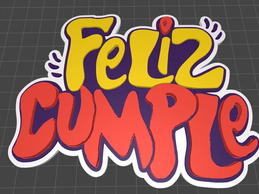 Logo chop Feliz Cumple tipografía un poco de ruido por Ocilirca ...