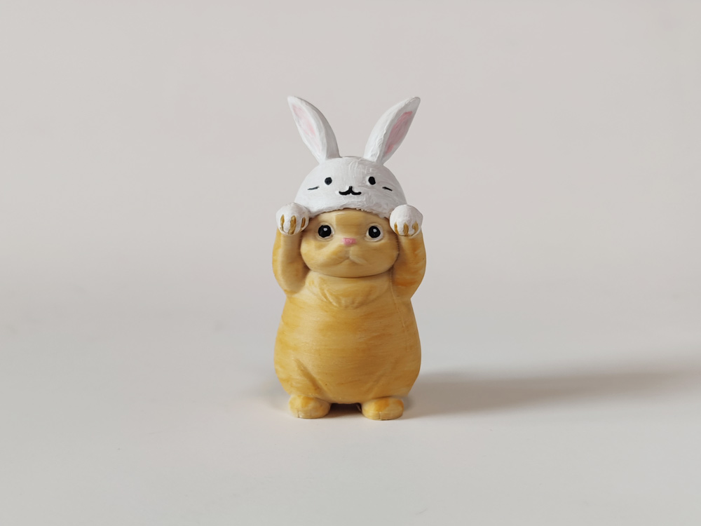 Cat with bunny ears by TiNiY MakerWorld: Download Free 3D Models