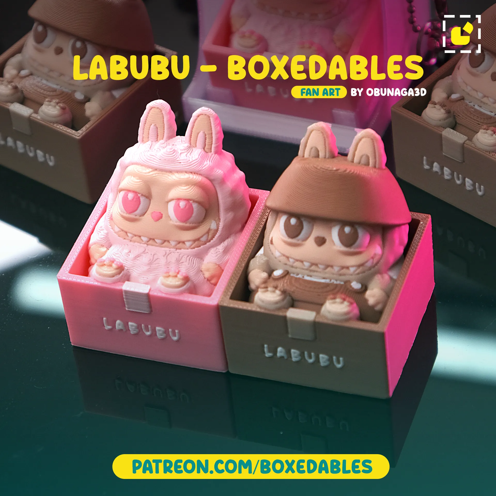Labubus - Boxedables - Free 3D Print Model - MakerWorld