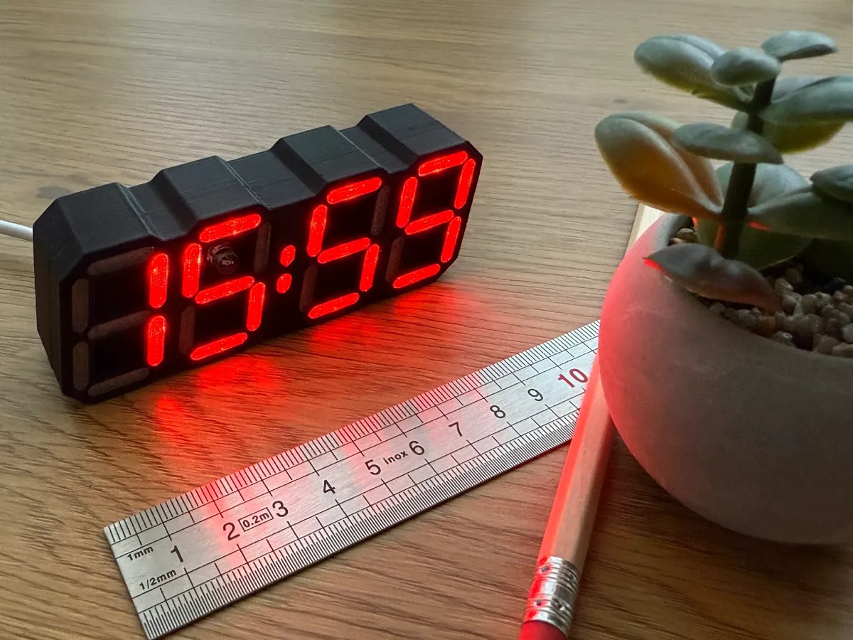 LED-Uhr - All-in-One-Platine [mit WLED] – Kostenloses 3D-Druckmodell ...