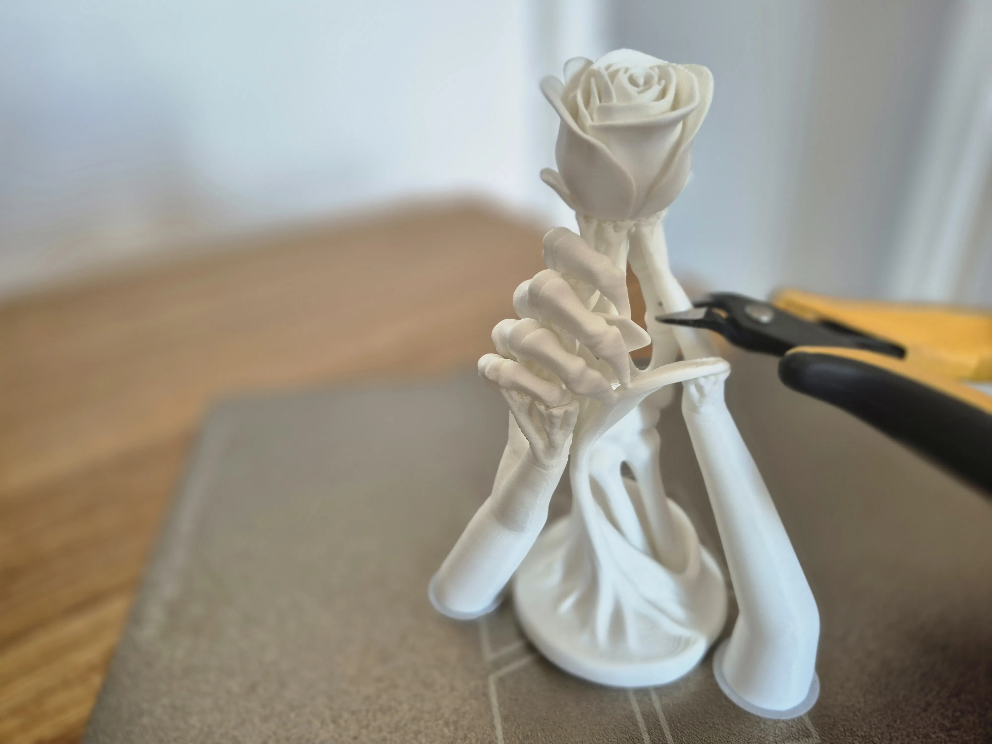 Skeleton Hand with Rose Symbol of Transience by Damakon MakerWorld ...