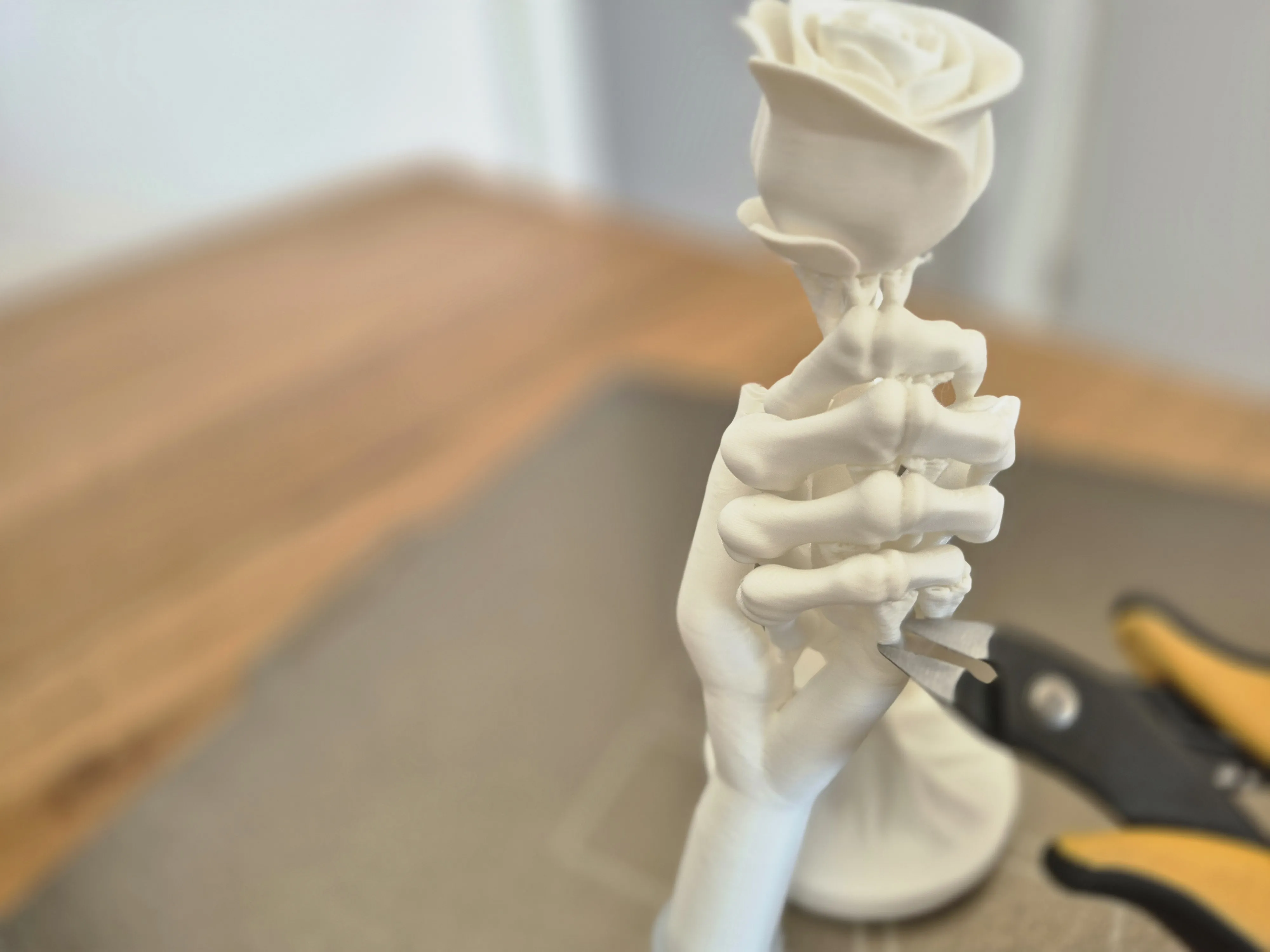 Skeleton Hand with Rose Symbol of Transience by Damakon MakerWorld ...