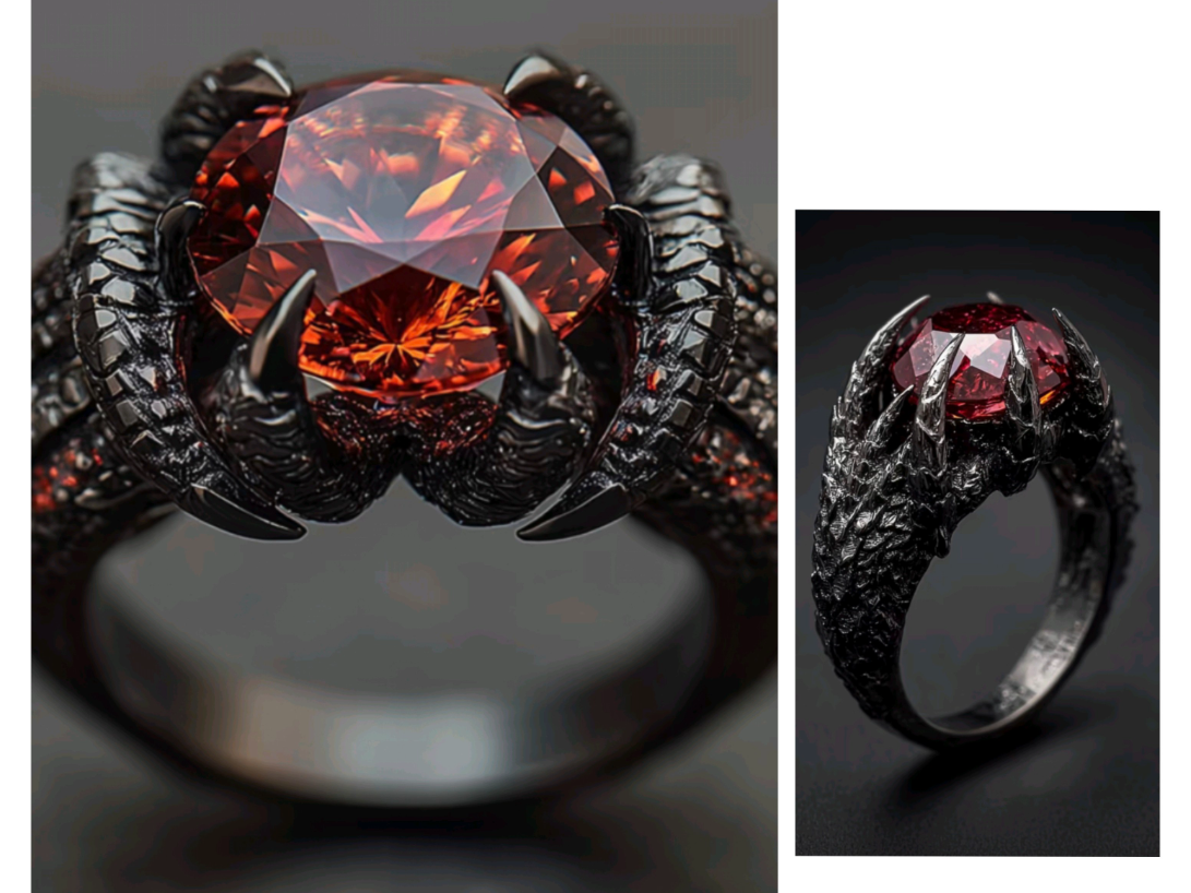 Claw Gem Ring, Demon Ring, Creative Sci-Fi Ring, Magic Ring by xiaoyu ...