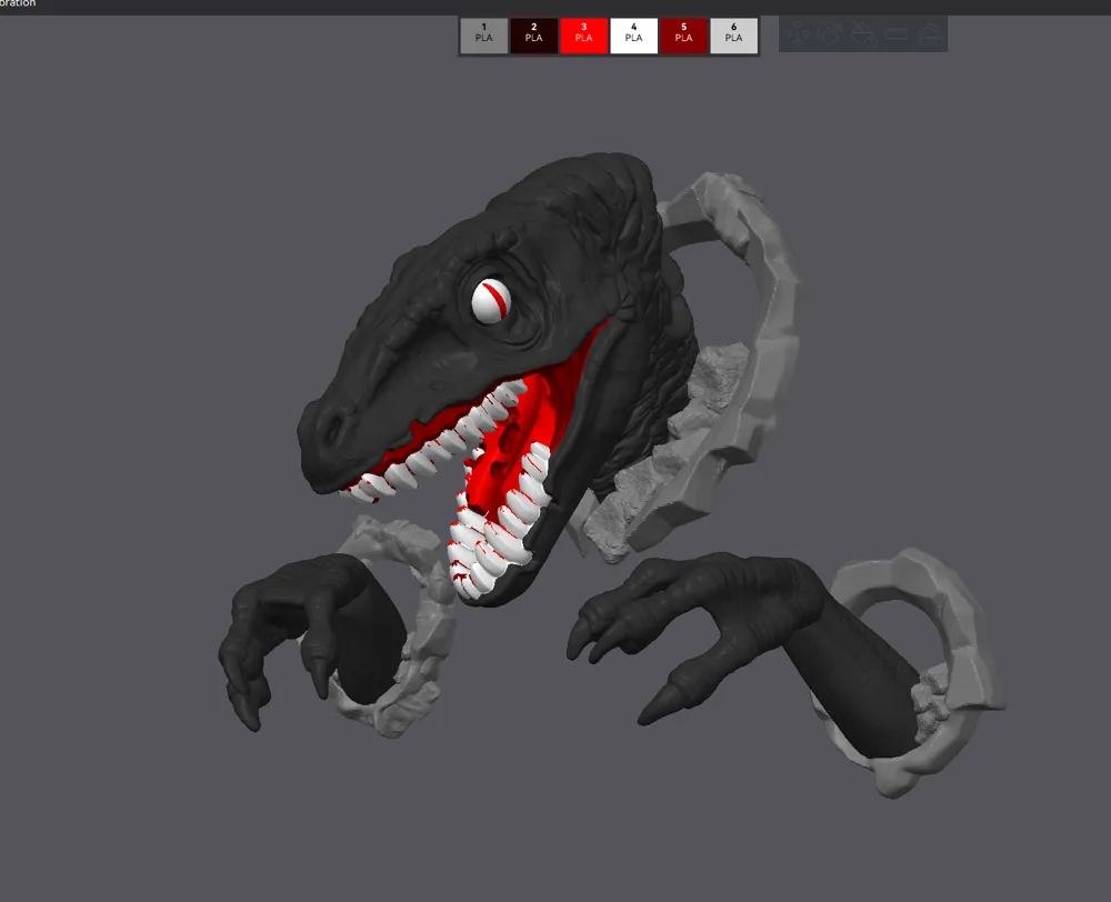 Zombified Velociraptor Wall Mount Dino Horror - Free 3D Print Model ...