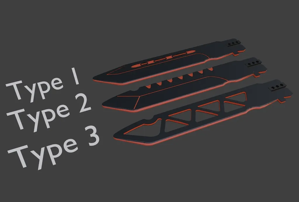 OTF Duo Double Bladed Fidget knife Over-Engineered by iczfirz ...