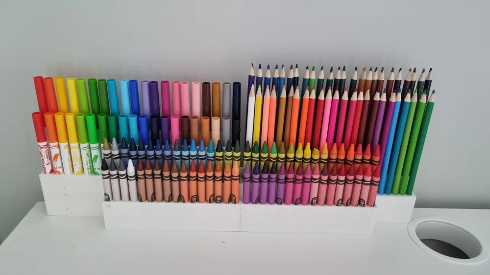 Crayola Pencil Crayon Marker Stand by DeeTree85 MakerWorld: Download ...