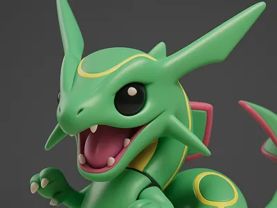 rayquaza 3d print model download - MakerWorld