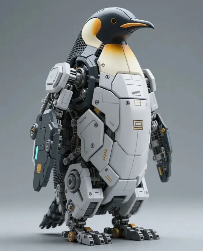 Cyberpunk Mechanical Penguin - Free 3D Print Model - MakerWorld