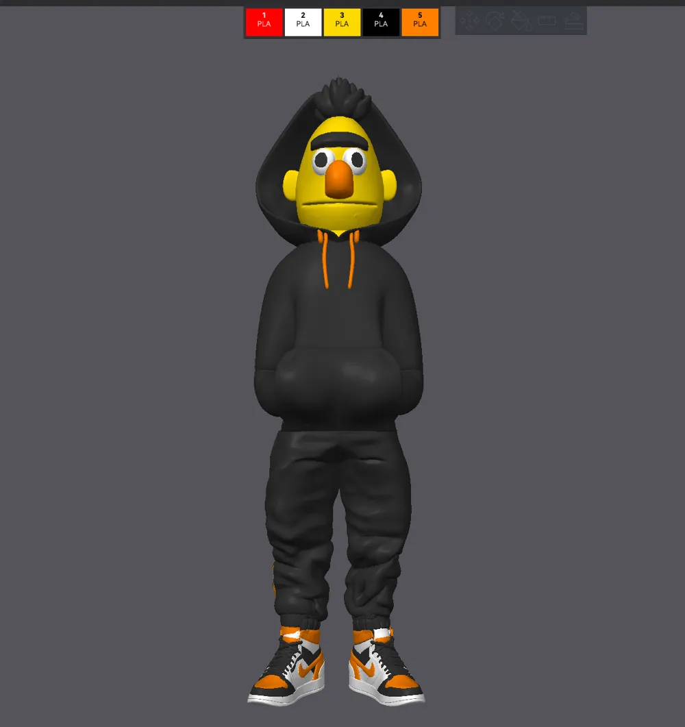 Urban Vibes Sesame Street Bert Blacked Out Edition by Ryan MakerWorld ...