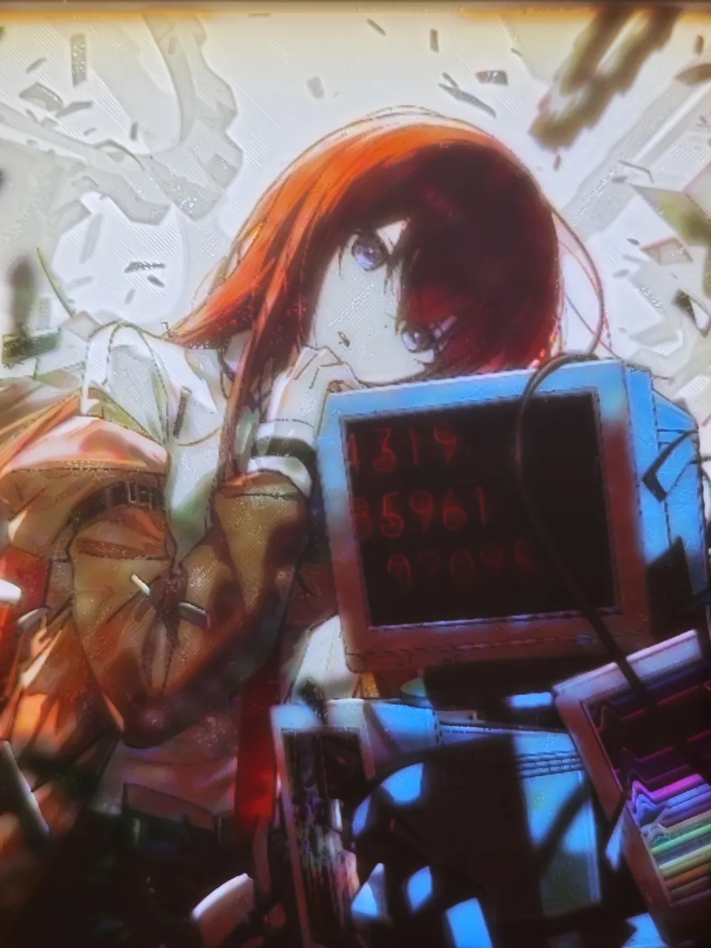 Steins;Gate - Kurisu Makise - Leaning on IBM 5100 - Color Lithophane ...