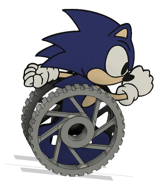 sonic hedgehog self balancing toy - Free 3D Print Model - MakerWorld