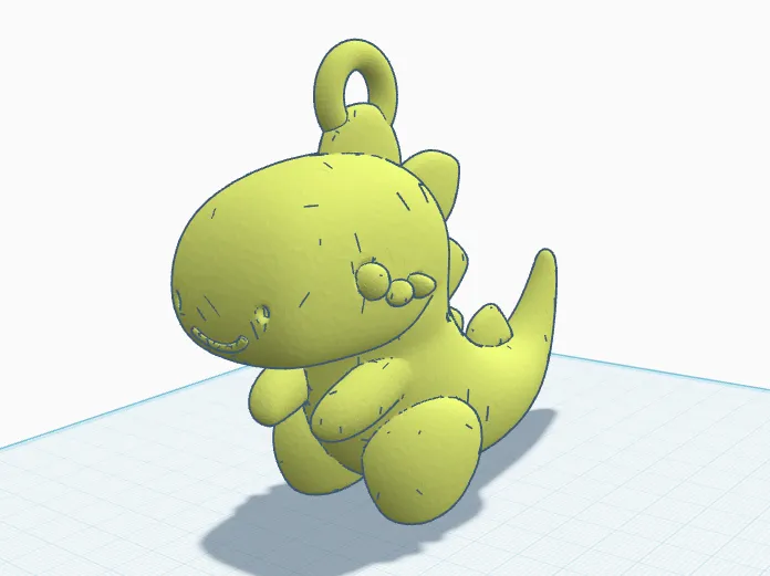 Cute Dino Keychain – 3D Printed with Keyring Hole by BROSCO STUDIO ...