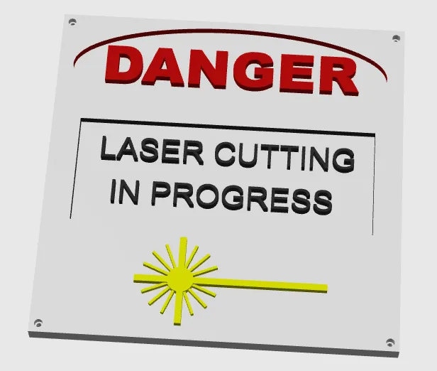 Danger alert - laser cutting by Andypaper MakerWorld: Download Free 3D ...