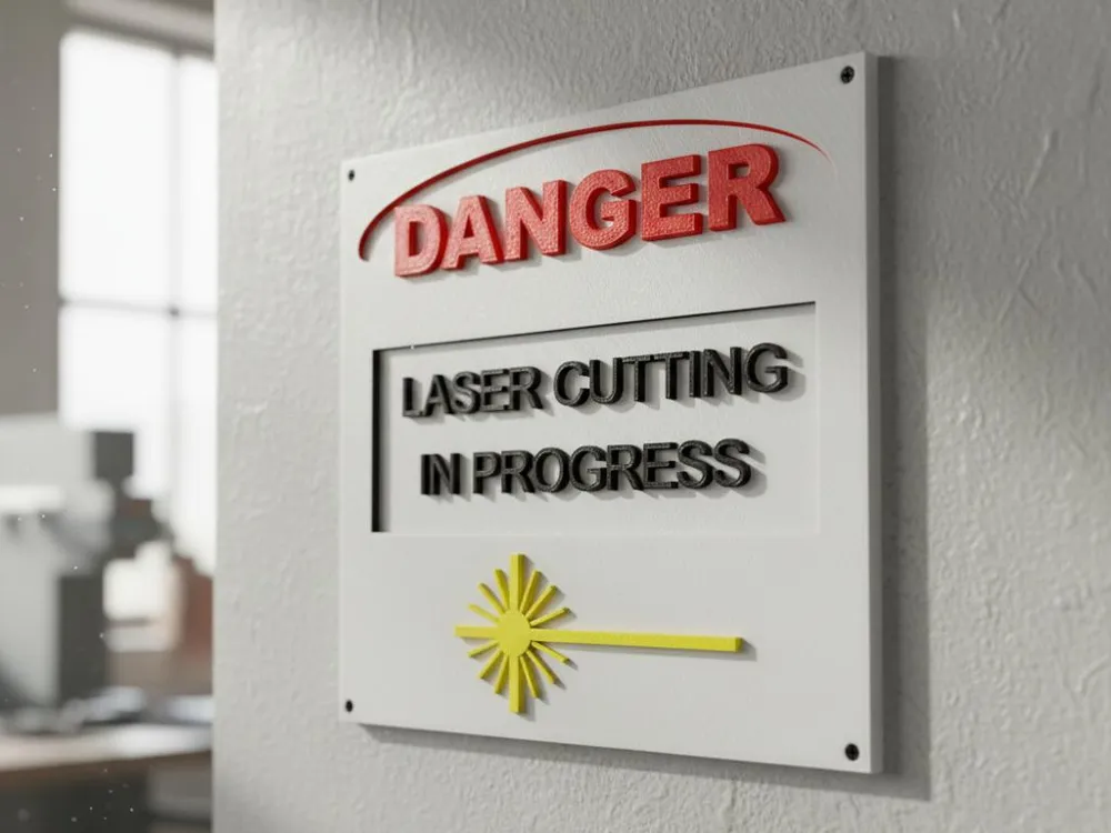 Danger alert - laser cutting by Andypaper MakerWorld: Download Free 3D ...