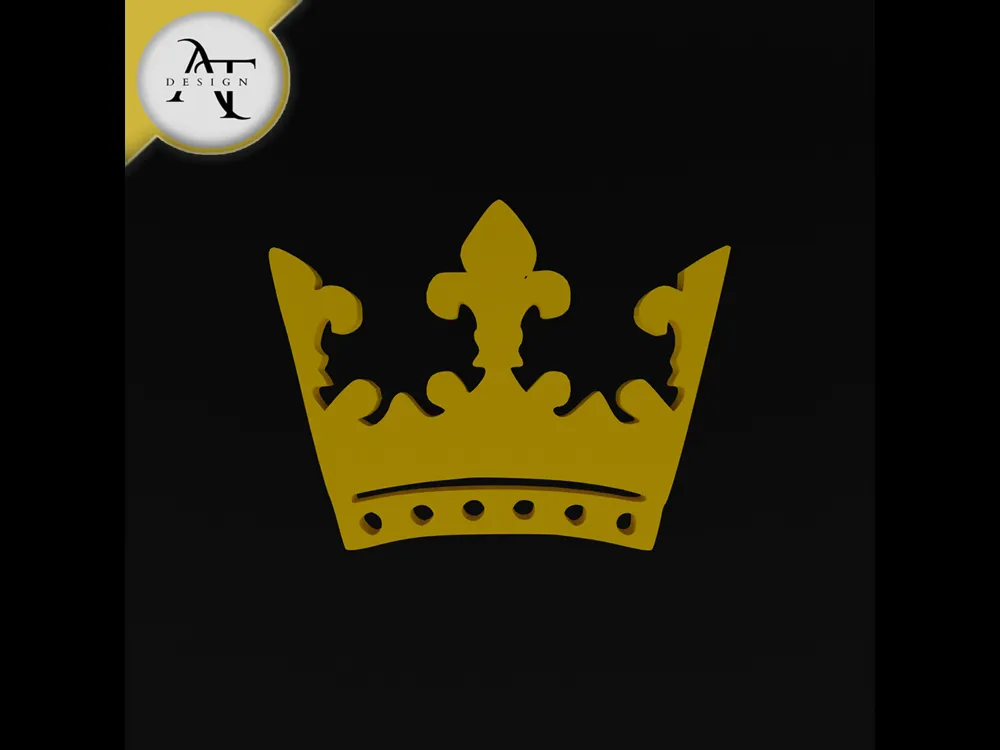 Simple Crown Symbol - 2D Art - Free 3D Print Model - MakerWorld