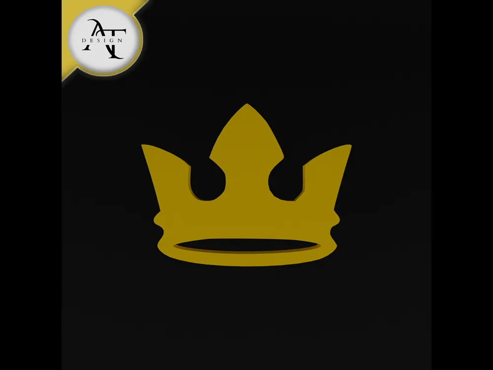 Simple Crown Symbol - 2D Art by AT Design MakerWorld: Download Free 3D ...