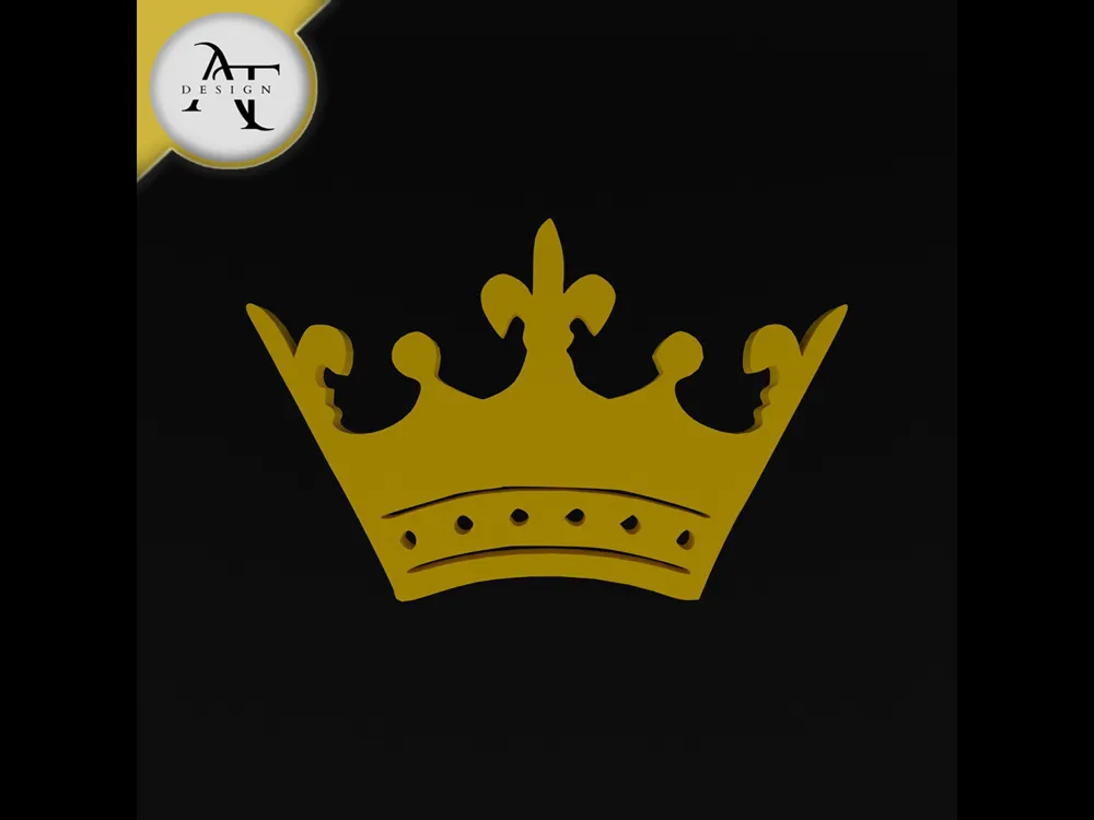 Simple Crown Symbol - 2D Art by AT Design MakerWorld: Download Free 3D ...