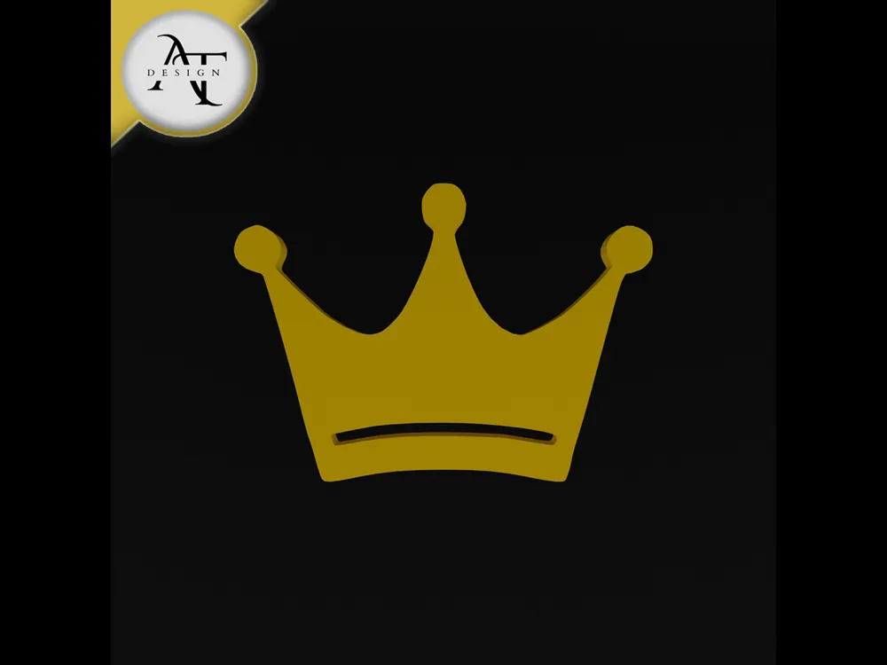 Simple Crown Symbol - 2D Art by AT Design MakerWorld: Download Free 3D ...