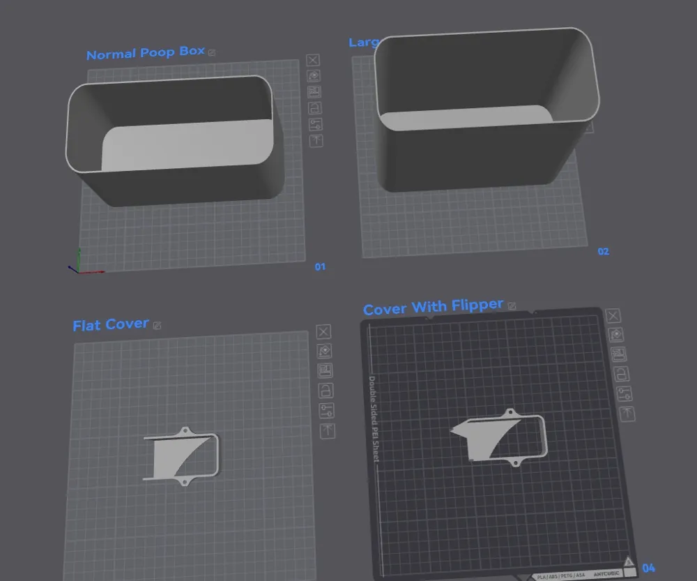Kobra S1 Rear Filament Waste Box and Cover Remixed by Devlin MakerWorld: Download Free 3D Models